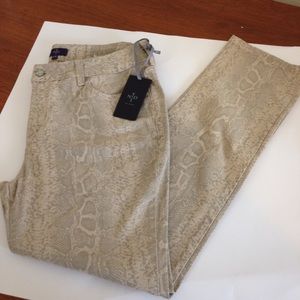 NYDJ | Jeans | Nydj Womens Sheri Slim Python Print Jeans Stone | Poshmark